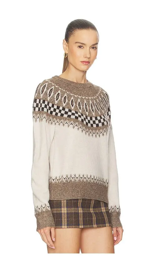 Lna Tali Fair Isle Sweater