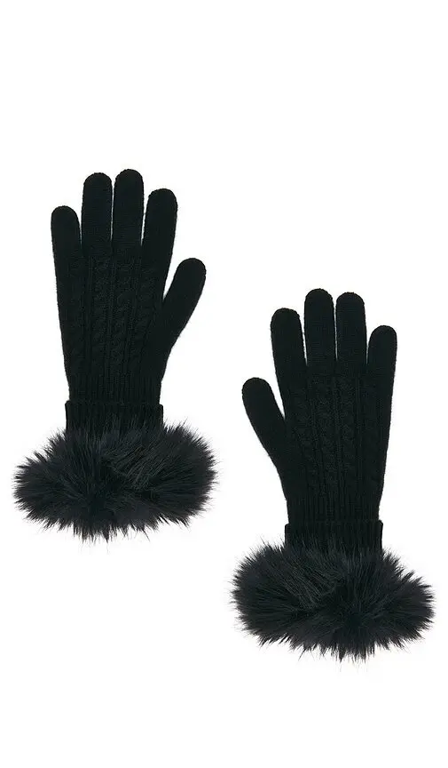 Adrienne Landau Cashmere Gloves - Jet Black