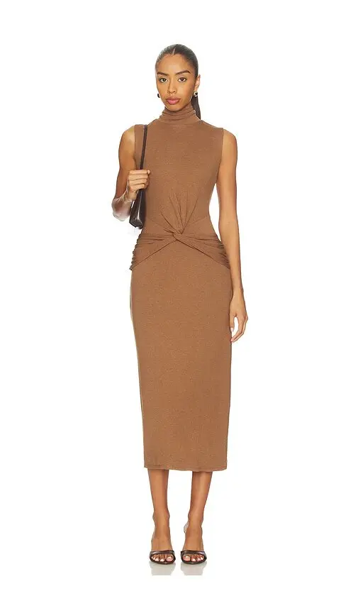 Astr The Label Riana Midi Dress - Chestnut