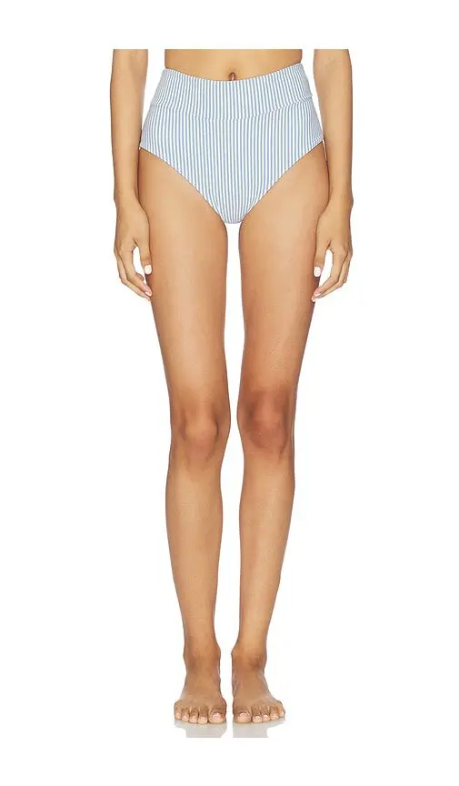 MONTCE High-rise Bikini Bottom - Blue Stripe