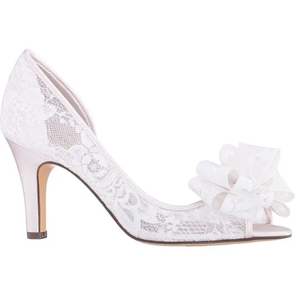 Nina Floyda Lace Peep Toe Pumps