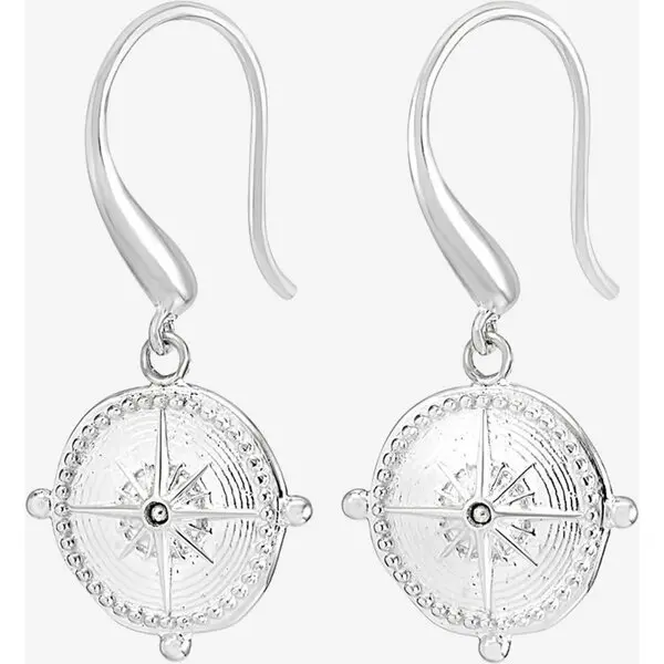 DOWER & HALL True North Story Drop Earrings - Sterling Silver