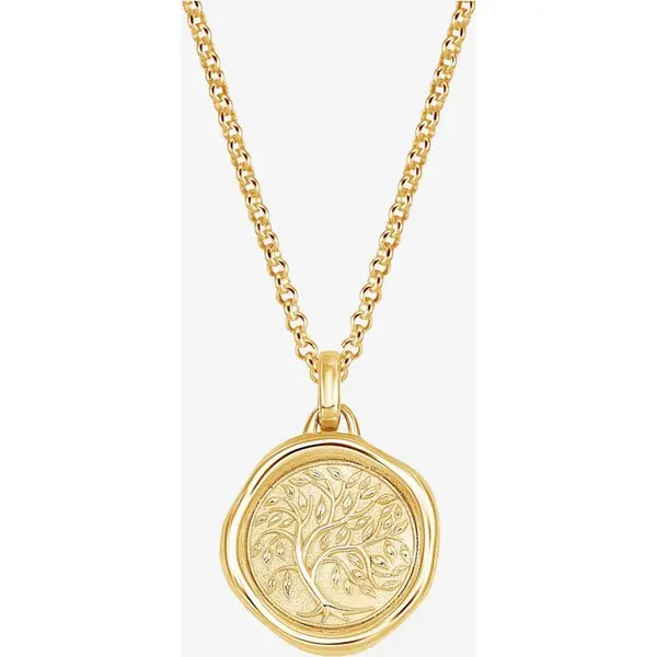 DOWER & HALL Tree Of Life Talisman Necklace - Yellow Gold Vermeil