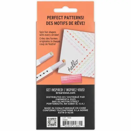 BREA REESE Vivid Roller Pattern Markers Set Of 6