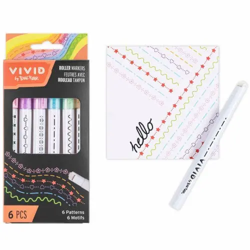 BREA REESE Vivid Roller Pattern Markers Set Of 6