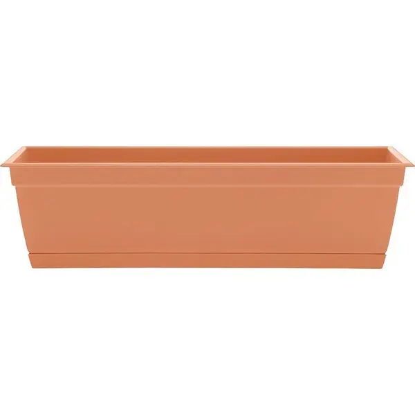 BLOEM 24 Inch Dayton Window Box Planter - Brown