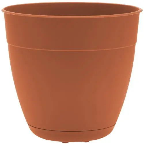 BLOEM 12 Inch Dayton Planter With Saucer Tray - Brown