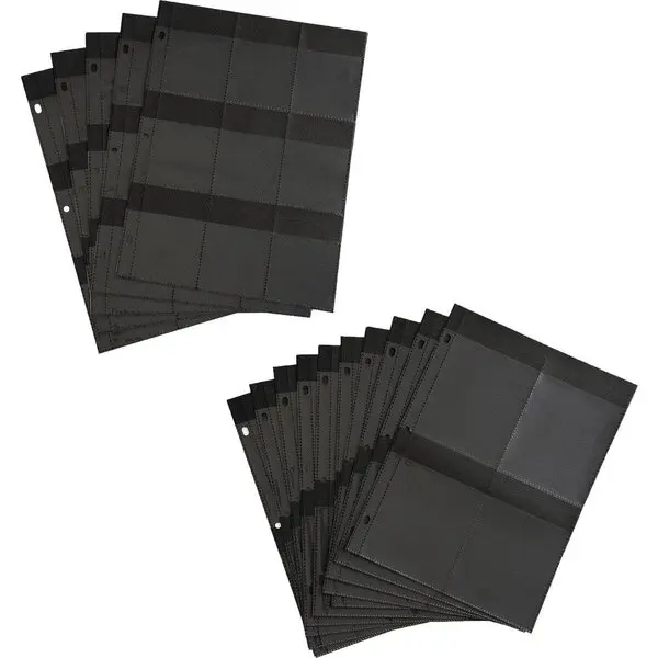 HIBANA Home Edition Set Of 15 Pocket Pages - Black