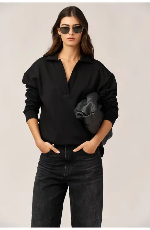 GOTTEX Collared V-neck Sweatshirt