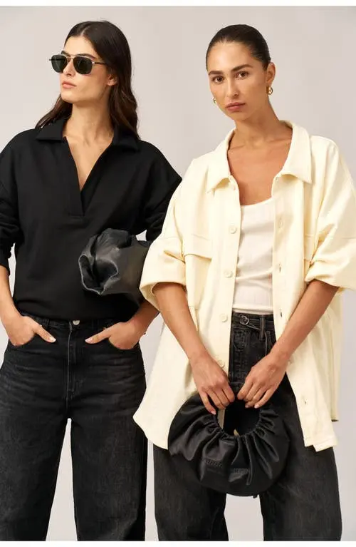 GOTTEX Collared V-neck Sweatshirt