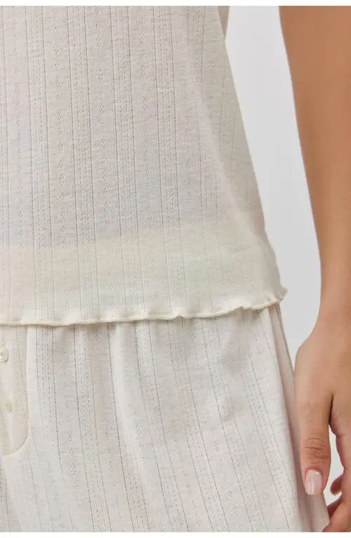 GOTTEX Daydream Pointelle Loungewear Tank Top