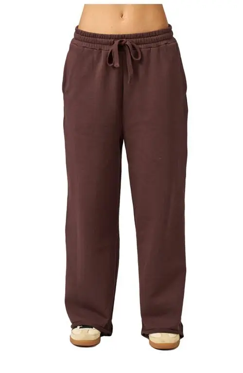GOTTEX Wide Leg Sweatpants - Brown