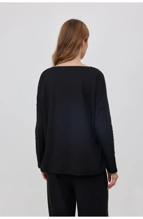 GOTTEX Sandy Days Loungewear Top - Black