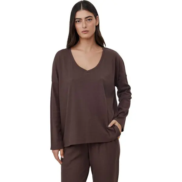 GOTTEX BEACH LIFE Sandy Days Loungewear Top - Dark-brown