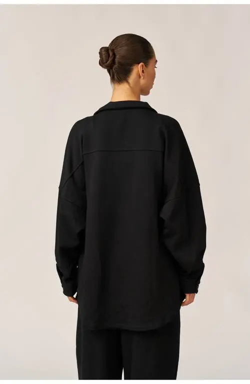 GOTTEX Cozy Coast Airport Button Up Shacket - Black