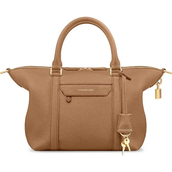 MAISON DE SABRE Small Leather Weekender Bag - Sandstone Brown