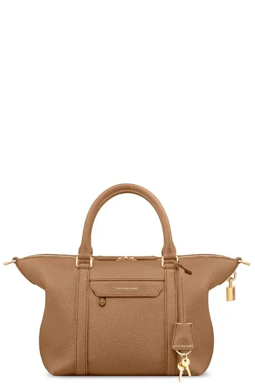 MAISON DE SABRE Small Leather Weekender - Sandstone Brown