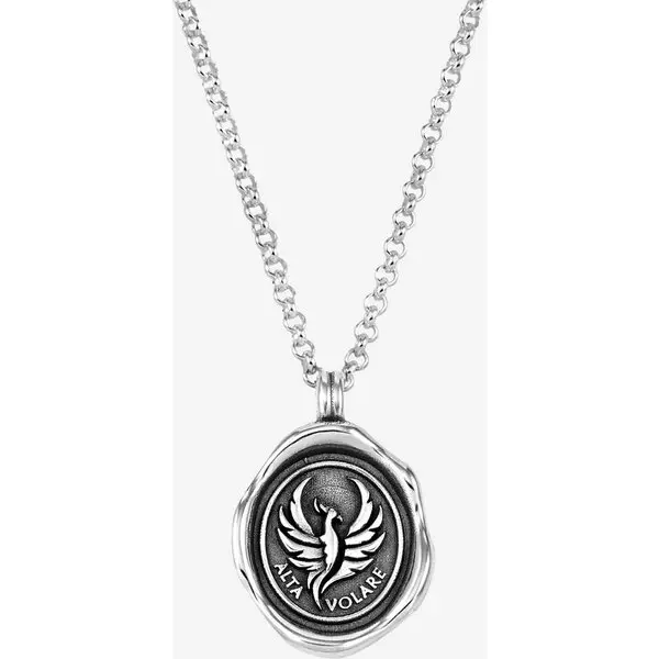 DOWER & HALL Fly High Phoenix Talisman Necklace - Sterling Silver