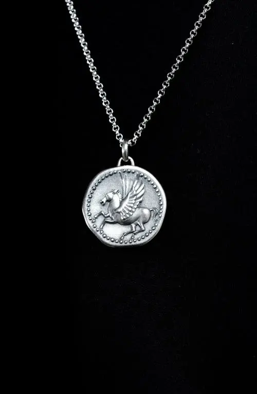 DOWER & HALL Pegasus Talisman Necklace - Sterling Silver