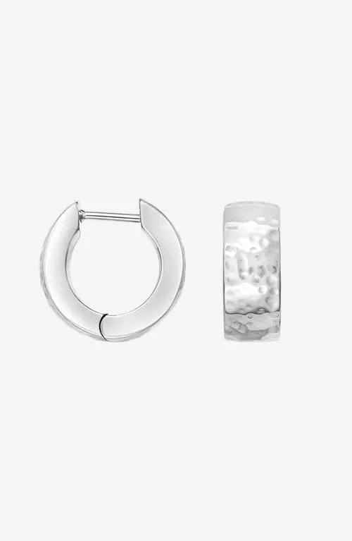DOWER & HALL Chubby Nomad Huggie Hoop Earrings - Sterling Silver