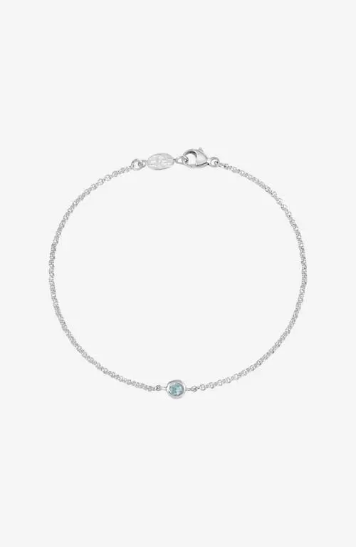 DOWER & HALL Aquamarine Dewdrop Chain Bracelet - Sterling Silver