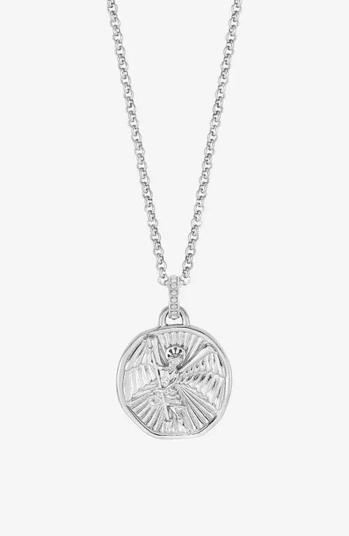 DOWER & HALL St. Michael Talisman Necklace - Sterling Silver