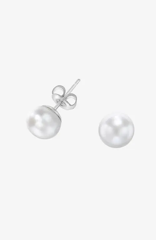 DOWER & HALL Pearl Stud Earrings - Sterling Silver