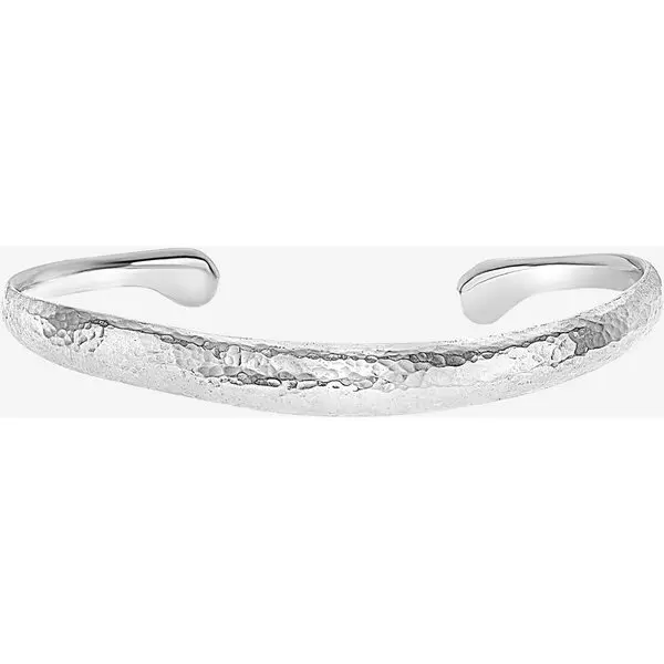 DOWER & HALL Hammered Bangle - Sterling Silver