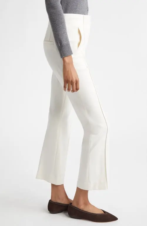 Veronica Beard Kean Pintuck Pleat Crop Pants - Dove