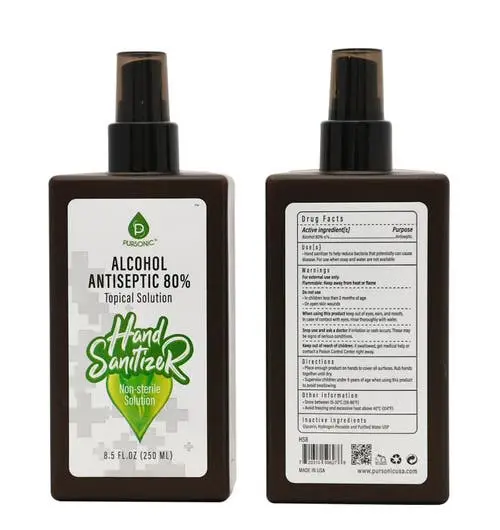 PURSONIC Moisturizing Hand Sanitizer 80% Alcohol