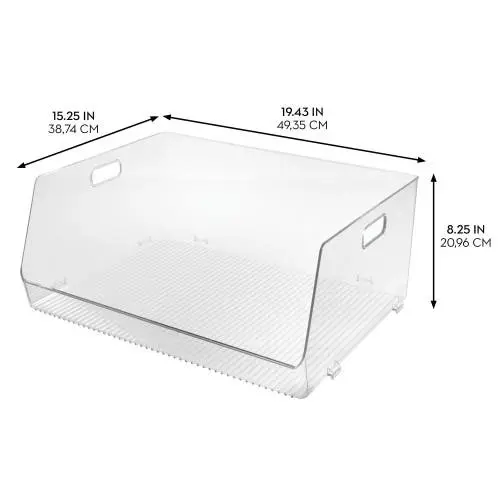 IDESIGN Stackable Open-front Bin Set Of 4