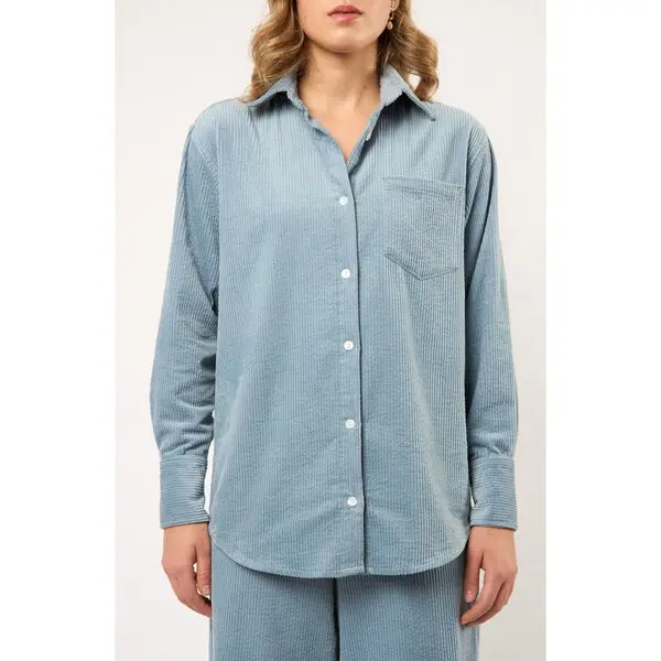 VIENS AVEC MOI The Odyssey Relaxed Button-up Corduroy Shirt