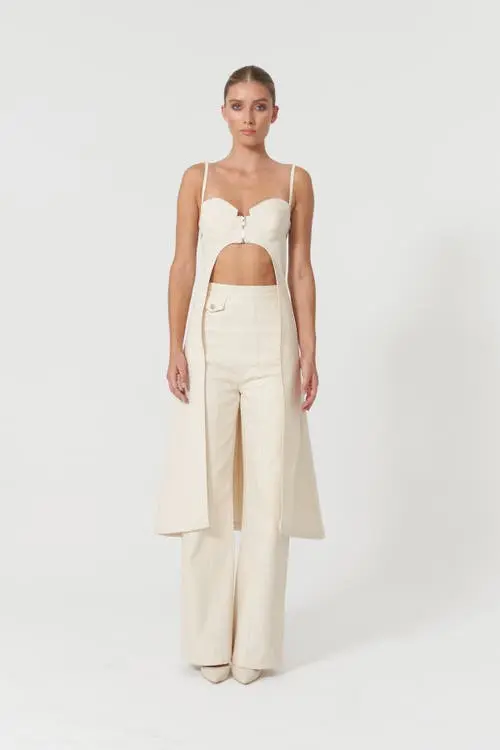 JENDUE Davidson Body Dress - Ecru