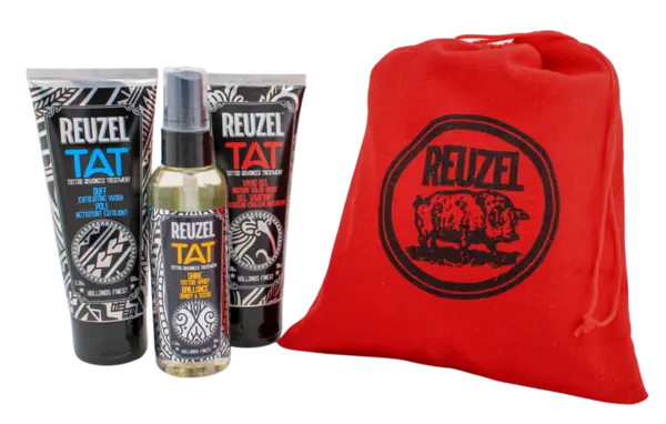 REUZEL Tat Buff Exfoliating Cleanser, Vivid Tattoo Gel, & Shine Tattoo Spray Trio - One-color