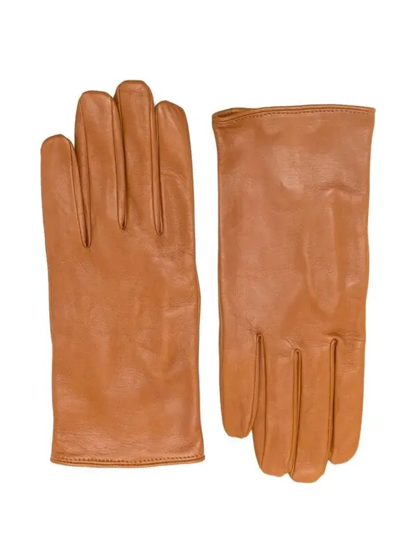 ERNEST W. BAKER Leather Gloves - Rust Leather