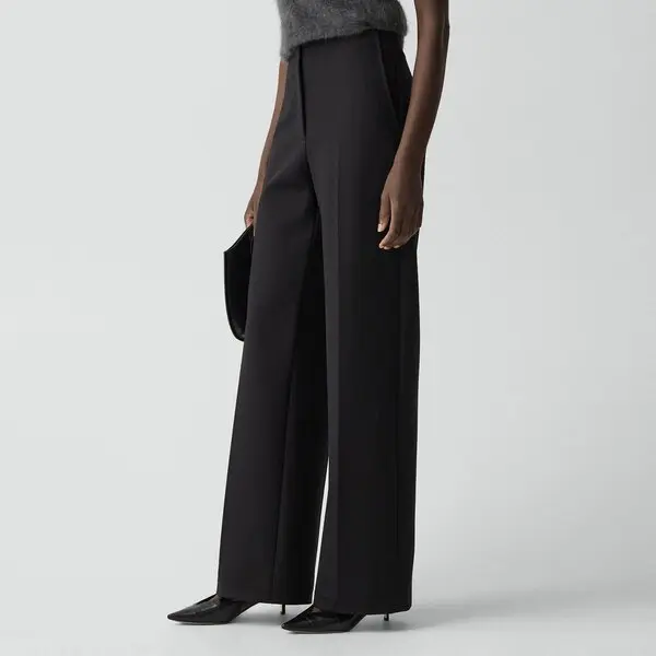 Theory Classic Straight Leg Knit Ponte Pant - Black