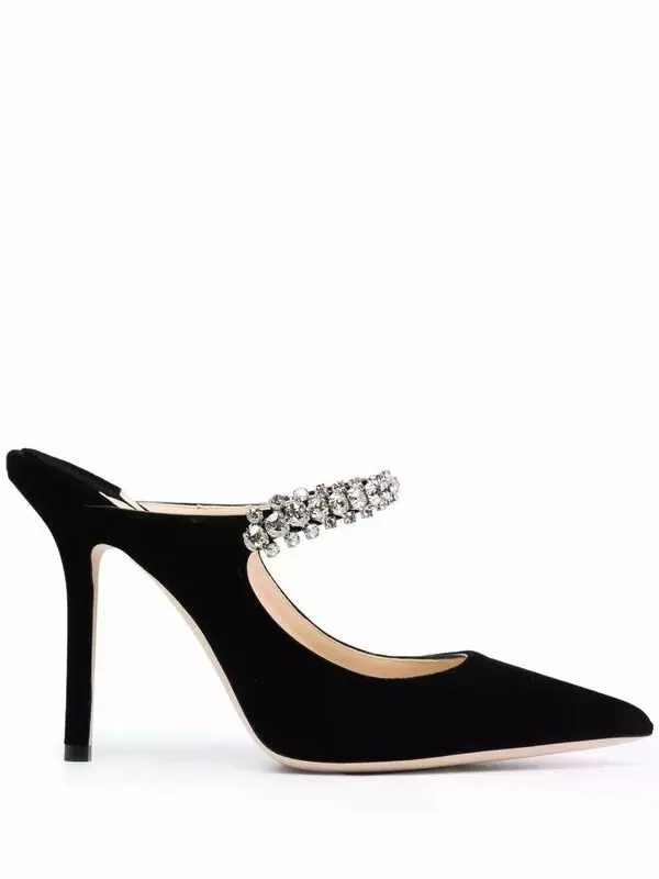 JIMMY CHOO Bing Pointed Mules - Black