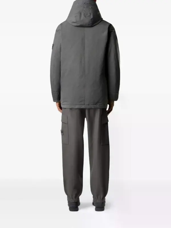 Stone Island Diagonal-pocket Hooded Parka