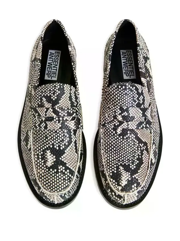 Essentiel Antwerp Snake-effect Leather Loafers