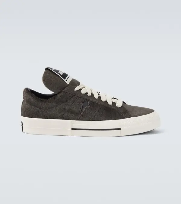 Rick Owens X Converse Calf Hair Sneakers - Grey