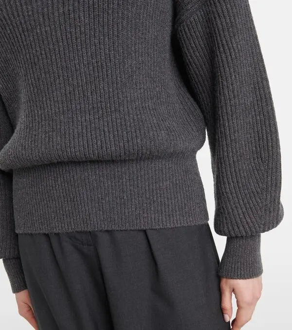 JOSEPH Ribbed-knit Wool-blend Polo Sweater