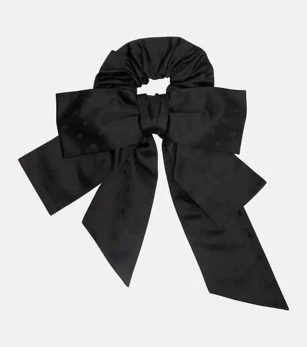 Alexander McQueen Skull Silk Jacquard Scrunchie - Black