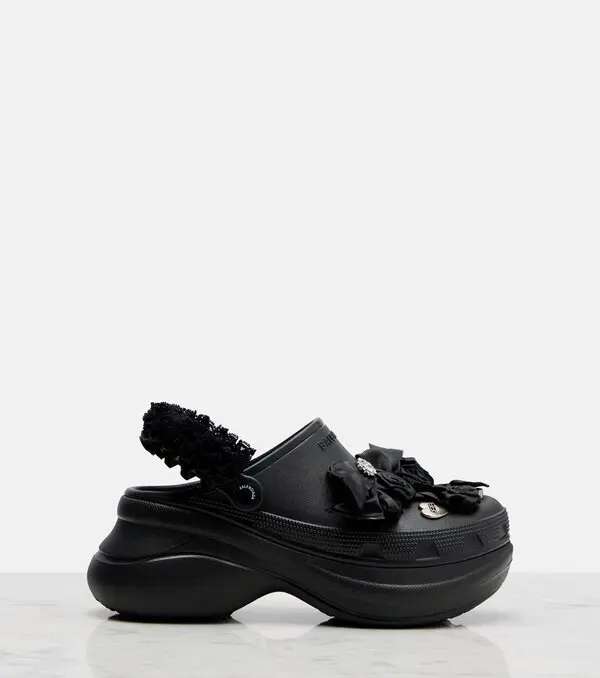 Balenciaga X Crocs Jibbitz Platform Mules - Black