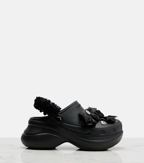 Balenciaga X Crocs Jibbitz Platform Mules