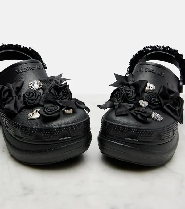 Balenciaga X Crocs Jibbitz Platform Mules