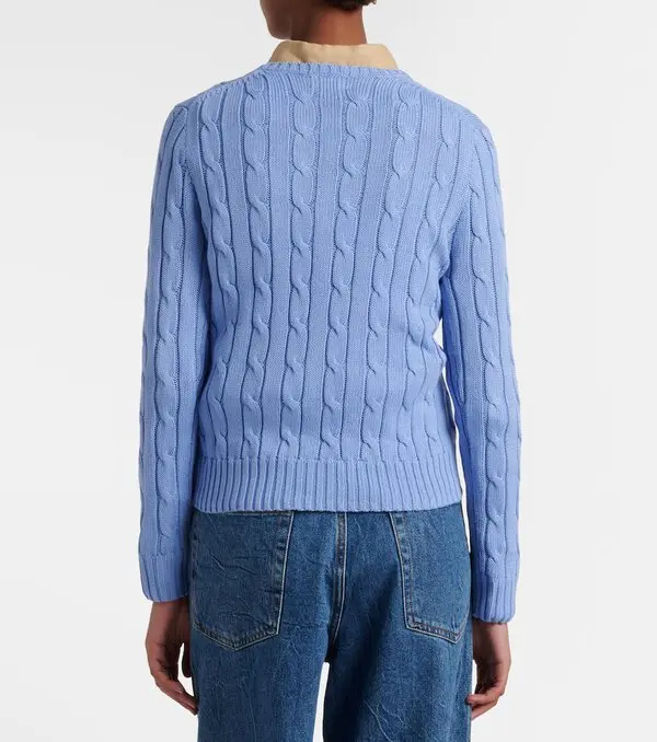 Polo Ralph Lauren Cable-knit Cotton Crewneck Sweater