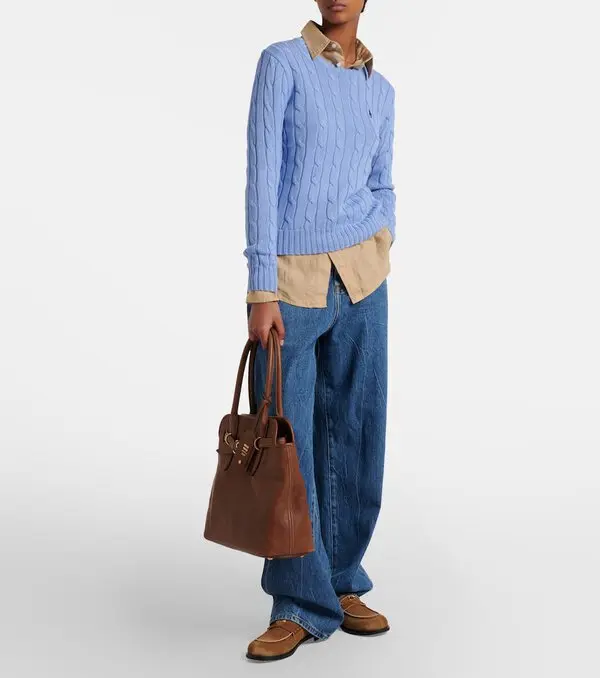 Polo Ralph Lauren Cable-knit Cotton Crewneck Sweater