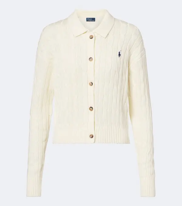 Polo Ralph Lauren Cable-knit Cotton Cardigan - White
