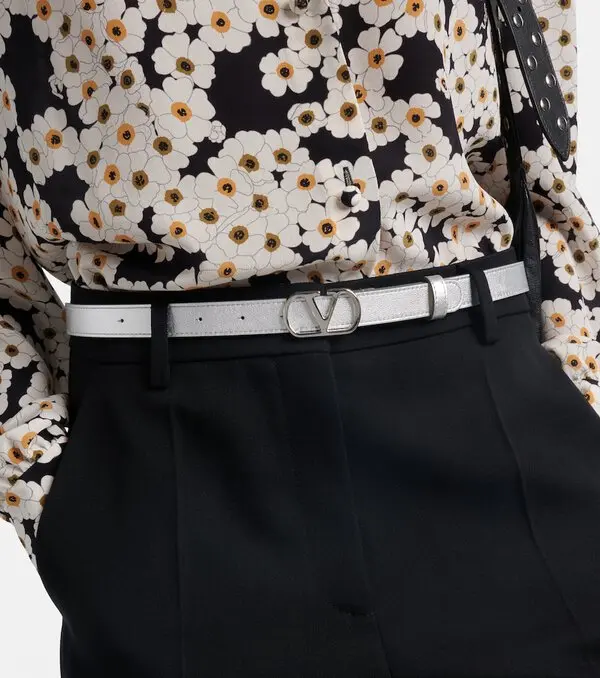 Valentino Garavani Metallic Leather Belt