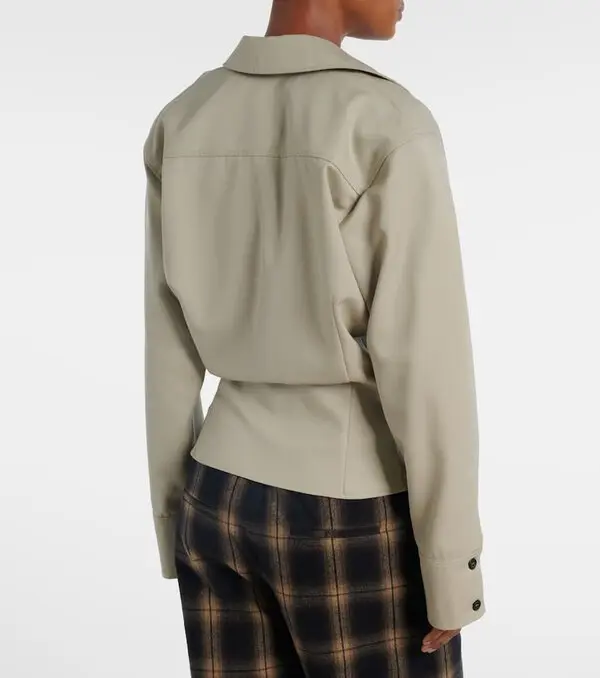 Attico Draped Wool Shirt